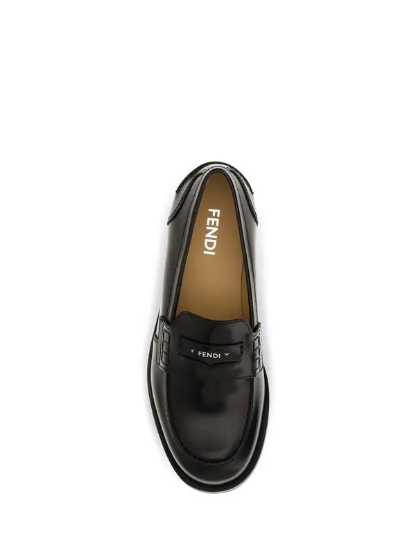 Fendi Ateneo Calfskin Loafers