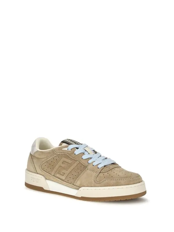 Fendi Match Suede Sneakers - Cream