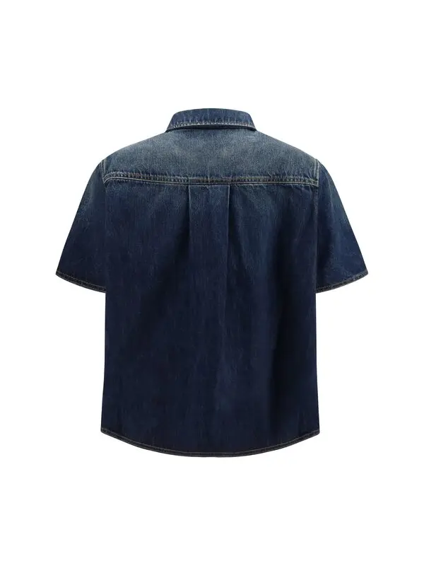 Loewe Short Sleeve Denim Trapeze Shirt