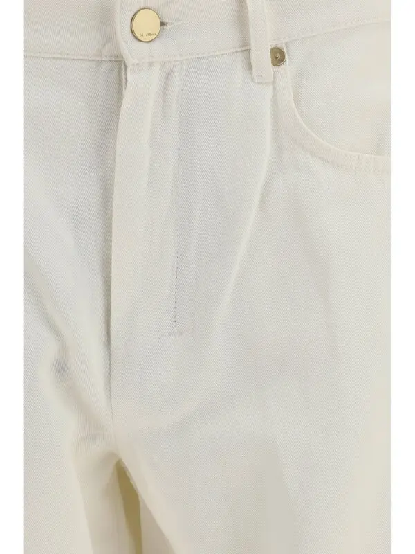 Max Mara Cotton And Linen Blend Pants - Multicolor