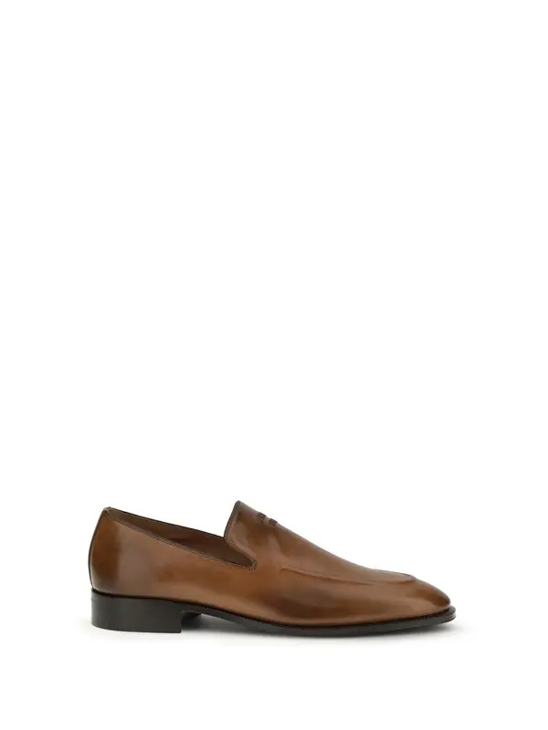 Miu Miu Leather Loafers - Brown