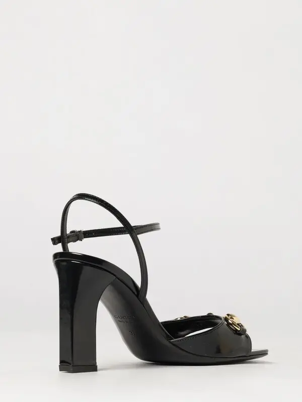 Gucci Heeled Sandals With Horsebit Detail - Black