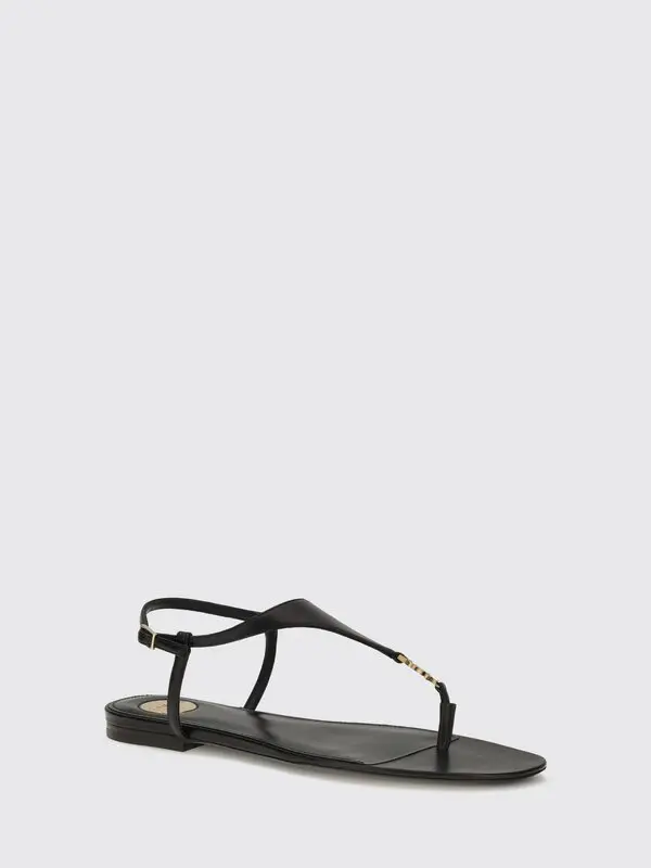 Saint Laurent Calf Leather Heeled Sandal
