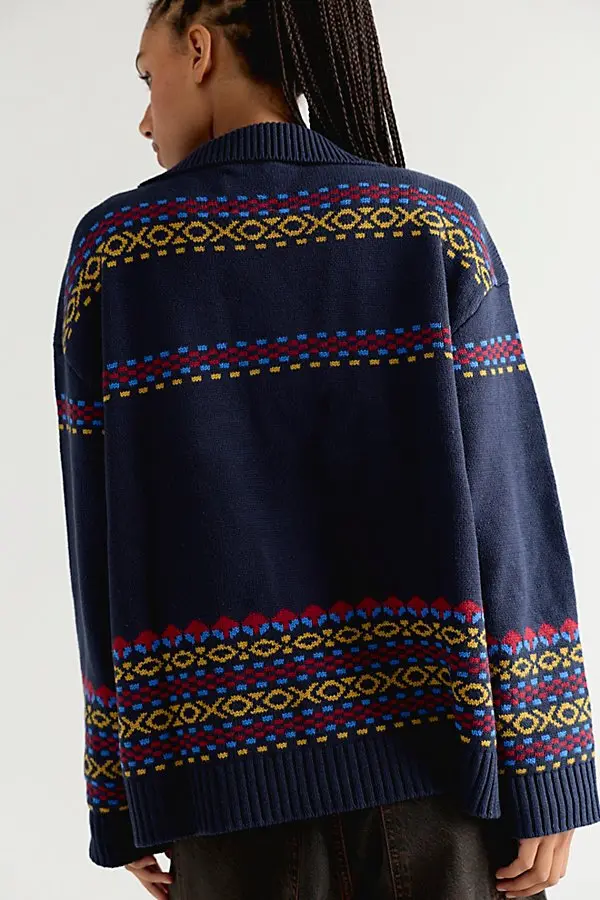 FOUND Isles Knit Zip-up Cardigan
