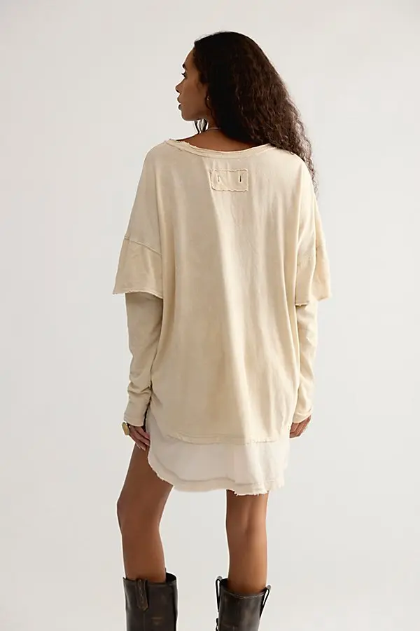 Free People We The Free Vintage Romance Oversized Tee