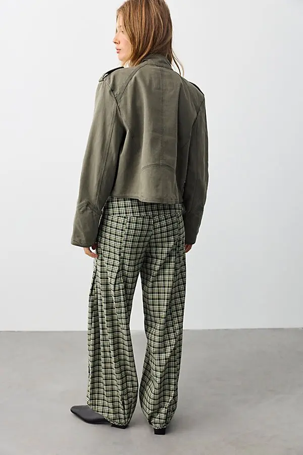 Free People Lizzy Low-rise Balloon Pants - Army Combo