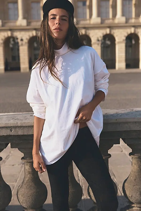 Free People We The Free Nevada Solid Long Sleeve Top - Sugar Swizzle