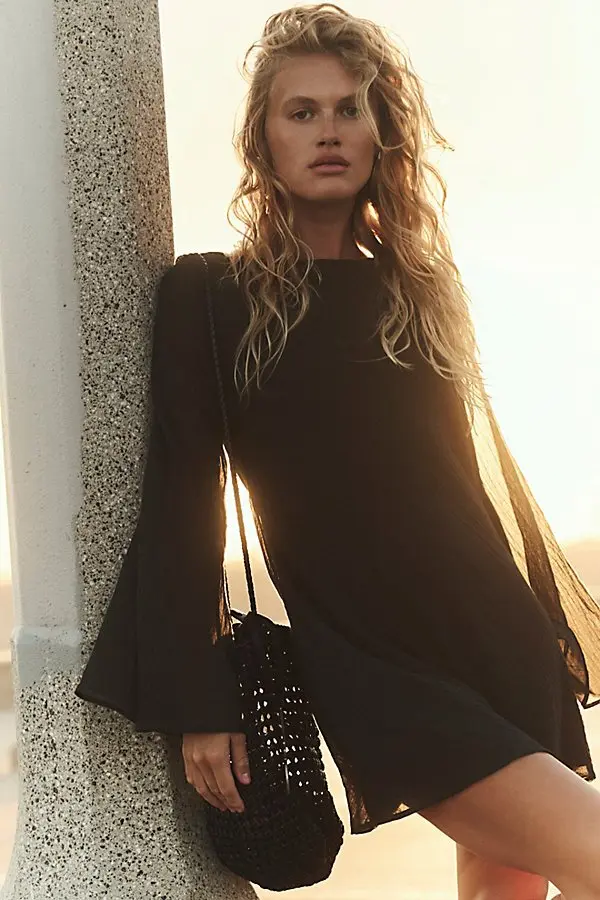 Free People Sunstare Solid Mini Dress