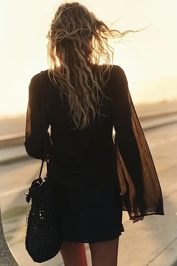 Free People Sunstare Solid Mini Dress