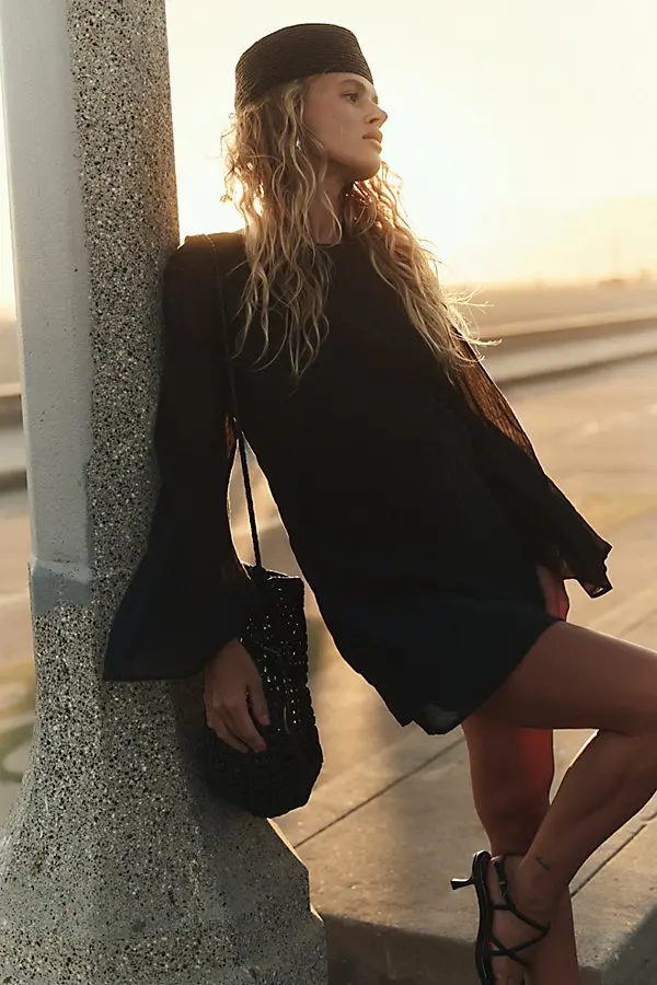 Free People Sunstare Solid Mini Dress