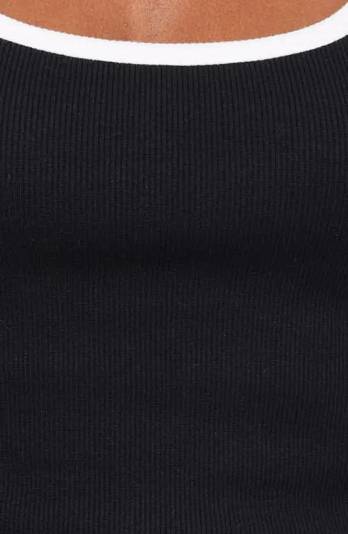 PETAL & PUP Contrast Trim Ribbed Knit Tank