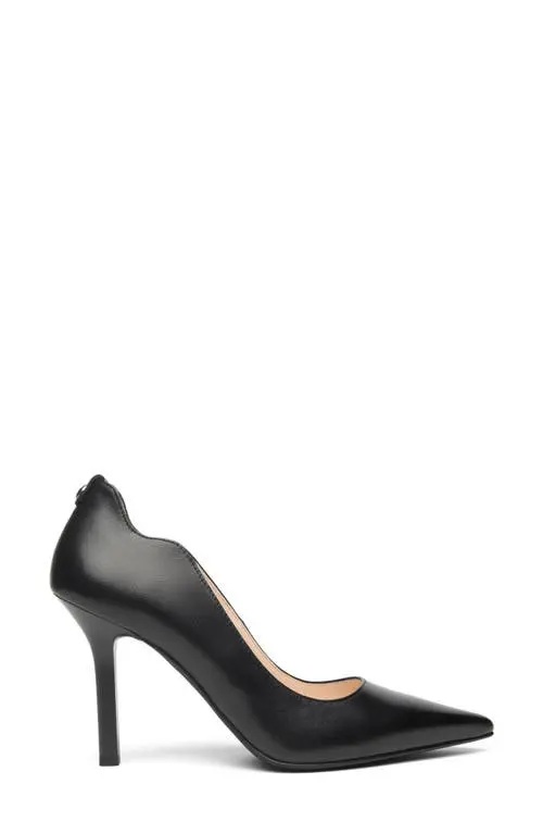 NEROGIARDINI Scalloped Leather Pumps - Black