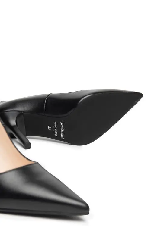 NEROGIARDINI Scalloped Leather Pumps - Black