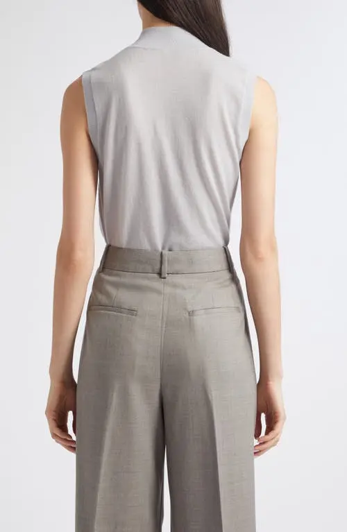 REISS Evelyn Funnel Neck Merino Wool Top