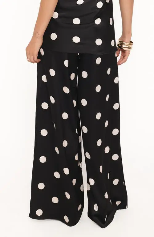 PETAL & PUP Belinda Polka Dot Wide Leg Drawstring Pants