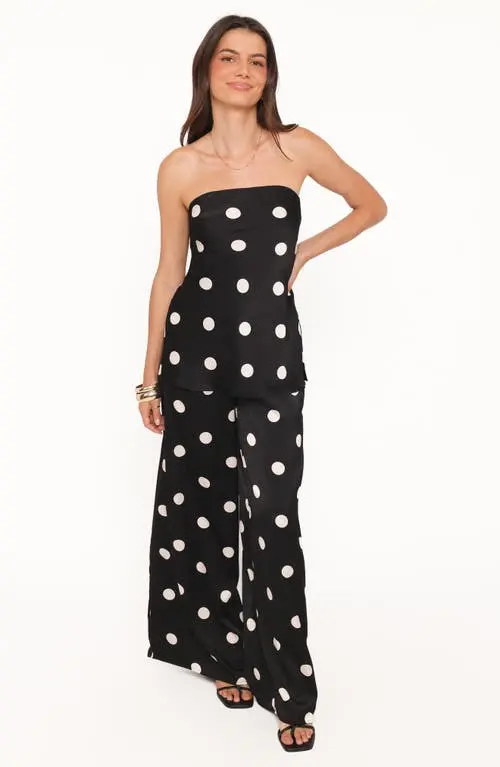 PETAL & PUP Belinda Polka Dot Wide Leg Drawstring Pants