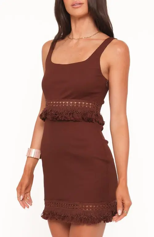 PETAL & PUP Tula Fringe Sleeveless Minidress