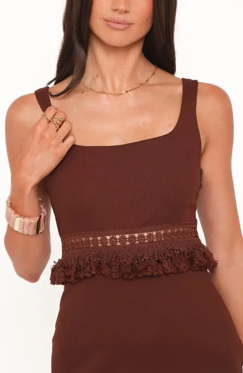 PETAL & PUP Tula Fringe Sleeveless Minidress