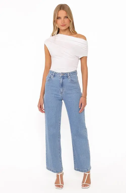 PETAL & PUP Jacki One-shoulder Knit Top - White