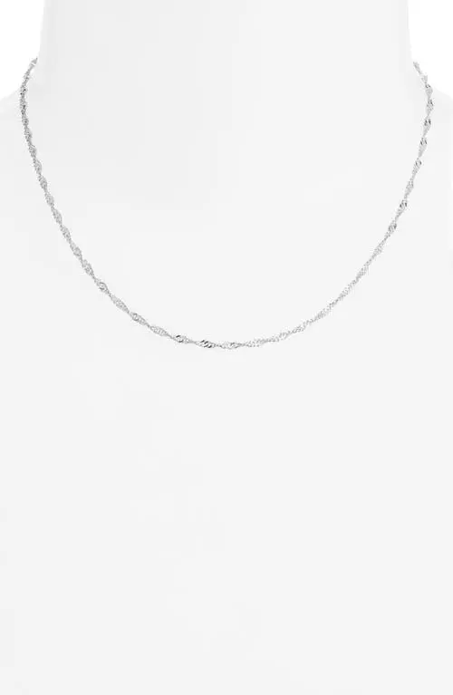 Nordstrom Rope Chain Necklace - Silver
