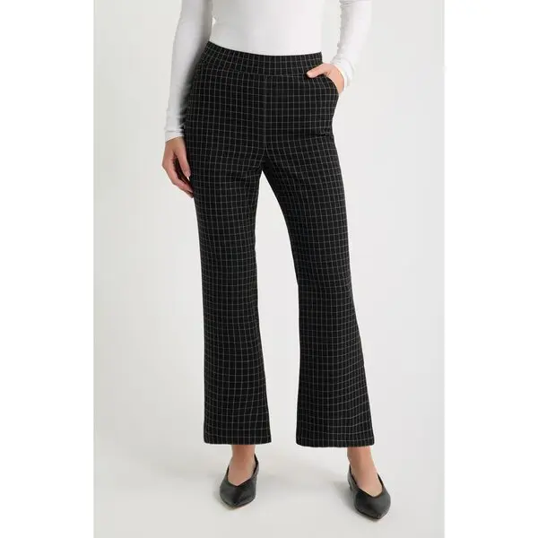 Hue Windowpane Kick Flare Pants