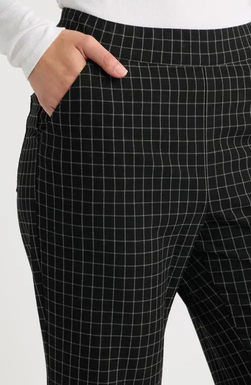 Hue Windowpane Kick Flare Pants