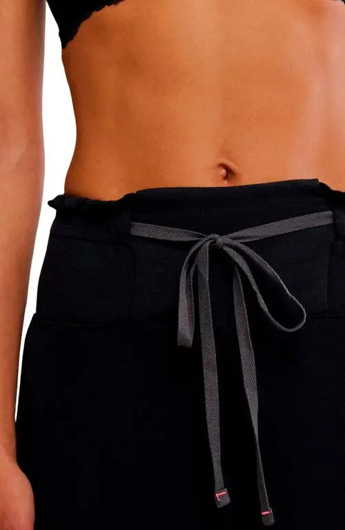 Free People Dream State Wide Leg Lounge Pants - Black
