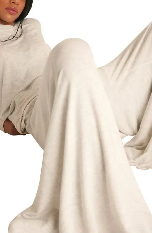 Free People Dream State Wide Leg Lounge Pants - Heather Grey