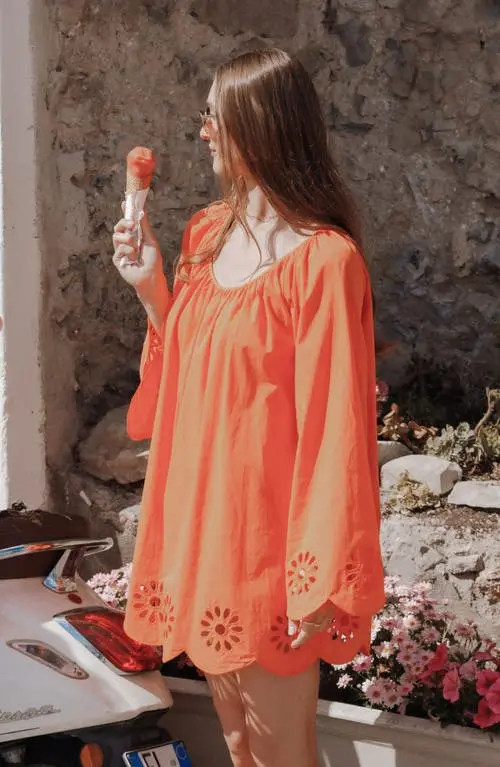 PETAL & PUP Tampa Long Sleeve Shift Minidress