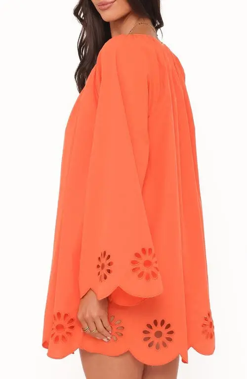 PETAL & PUP Tampa Long Sleeve Shift Minidress