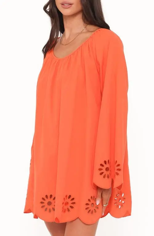 PETAL & PUP Tampa Long Sleeve Shift Minidress