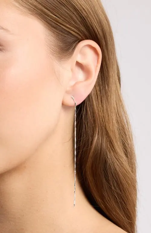 Nordstrom Delicate Chain Linear Drop Earrings - Sterling Silver Plated