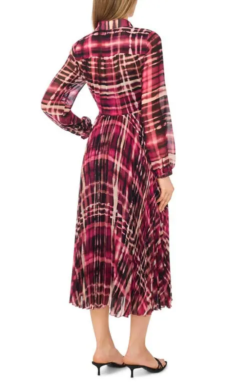 Halogen Pleated Drop Waist Midi Dress