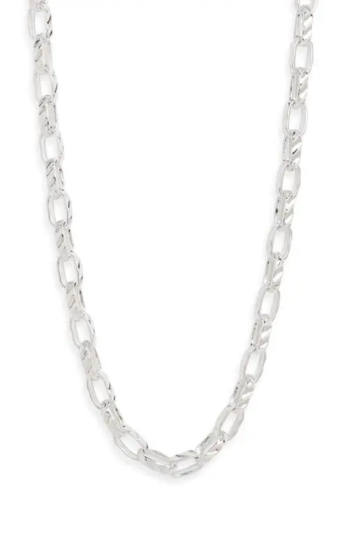 Nordstrom Fluted Curb Chain Necklace - Silver