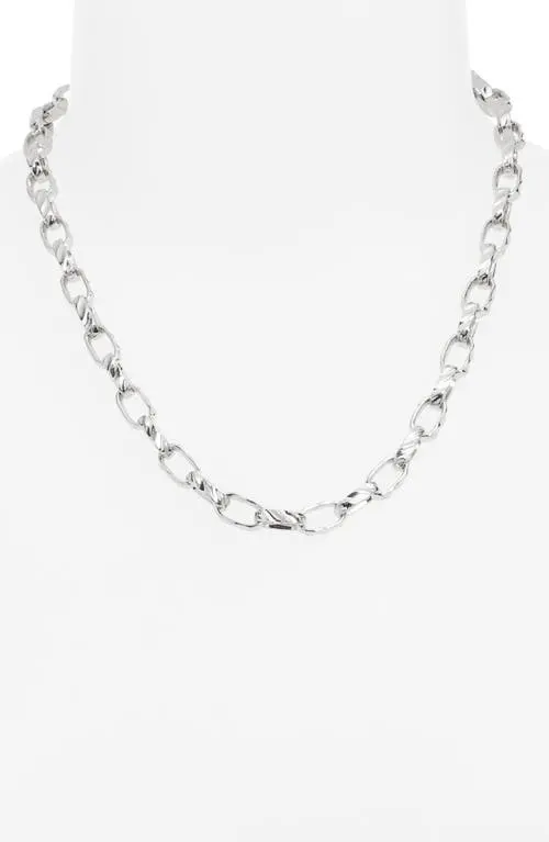 Nordstrom Fluted Curb Chain Necklace - Silver