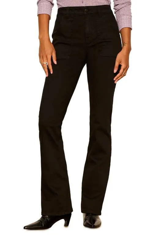 Sanctuary Insider High Waist Bootcut Jeans - Black