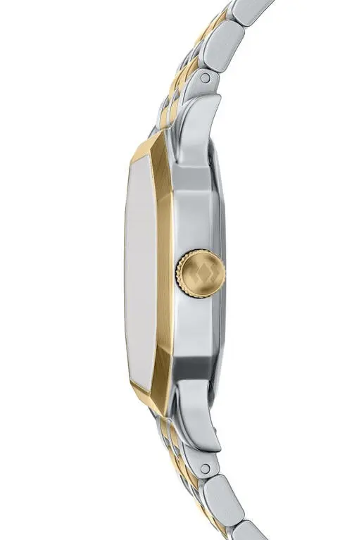 Fossil Harlow Octagonal Case Watch With Guilloche Dial - Two Tone