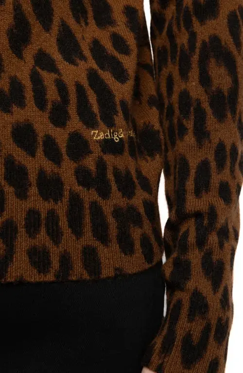 Zadig&Voltaire Missya Leopard Wool & Cashmere Cardigan