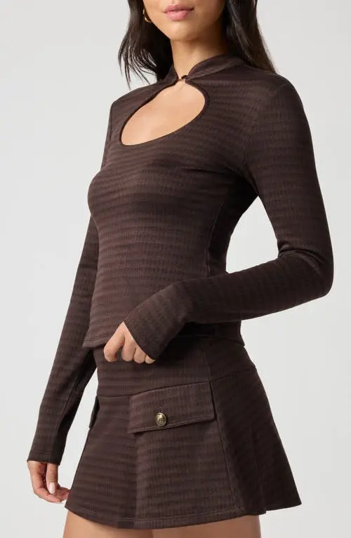 FLORENCE BY MILLS Keyhole Cutout Knit Top