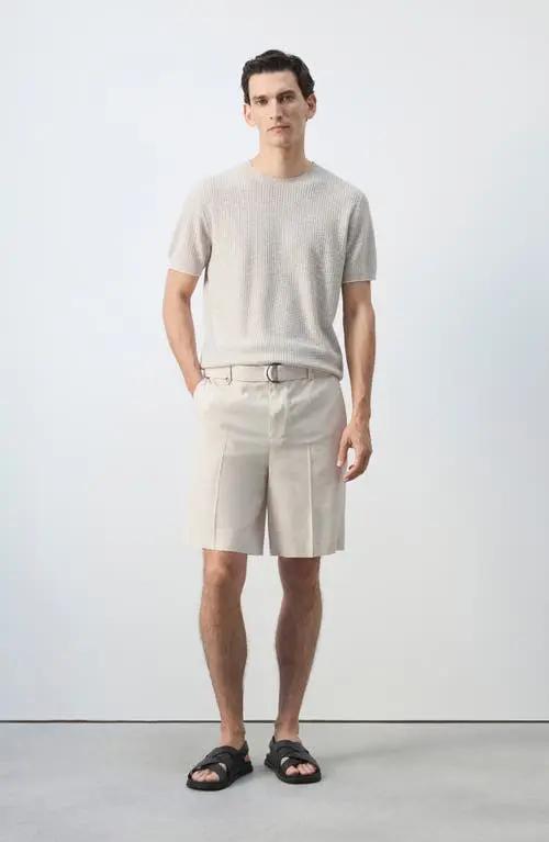 Mango Belted Bermuda Shorts