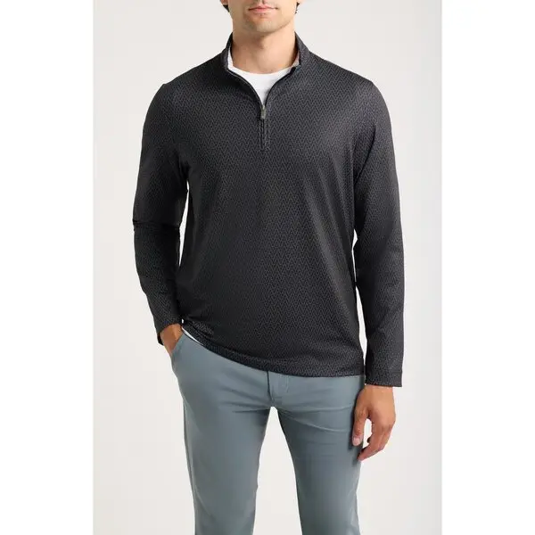 Johnston & Murphy Game Day Xc+™ Goal Post Print Quarter Zip Pullover