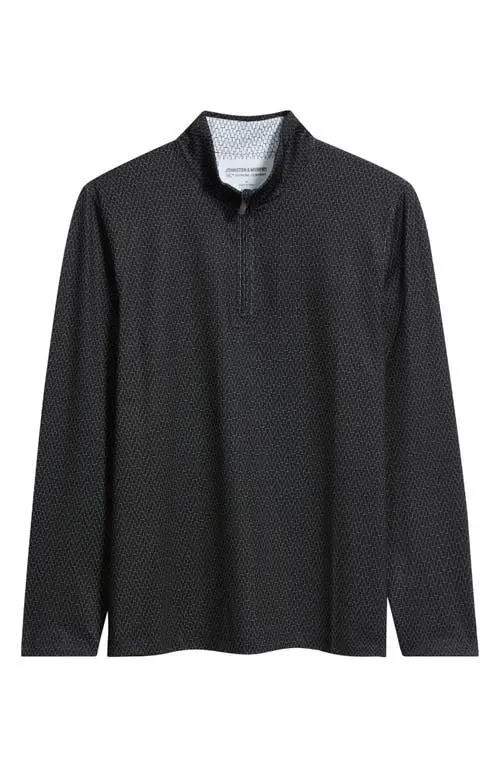 Johnston & Murphy Game Day Xc+™ Goal Post Print Quarter Zip Pullover