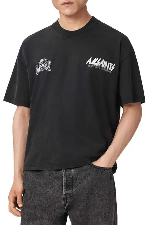 ALLSAINTS Chromium Graphic T-shirt - Washed Black