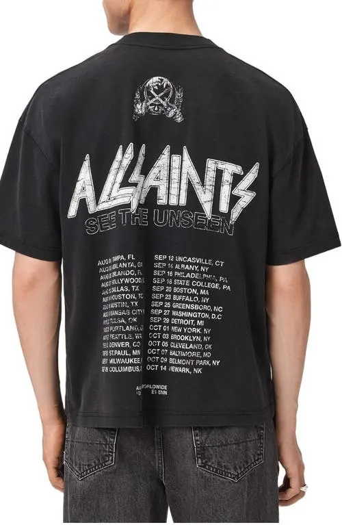 ALLSAINTS Chromium Graphic T-shirt - Washed Black
