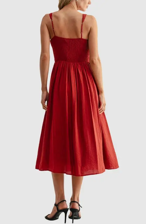 ALL IN FAVOR Textured Midi Dress
