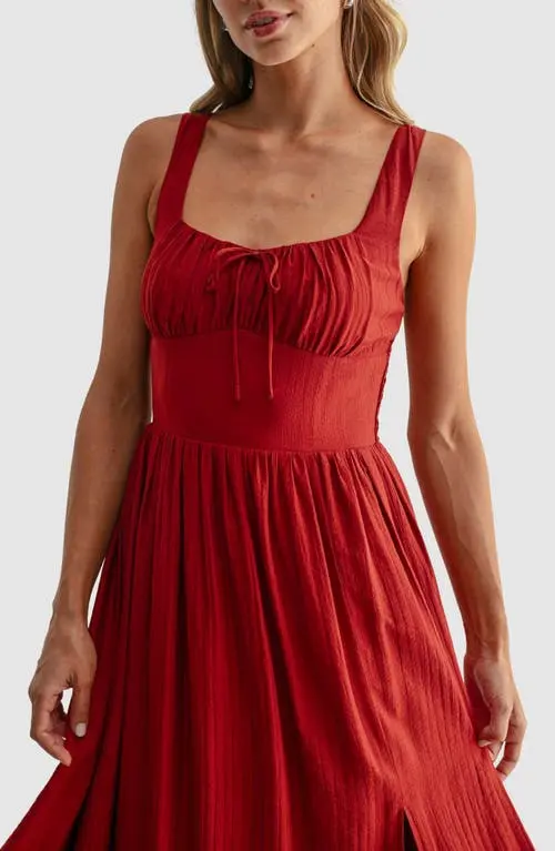 ALL IN FAVOR Textured Midi Dress