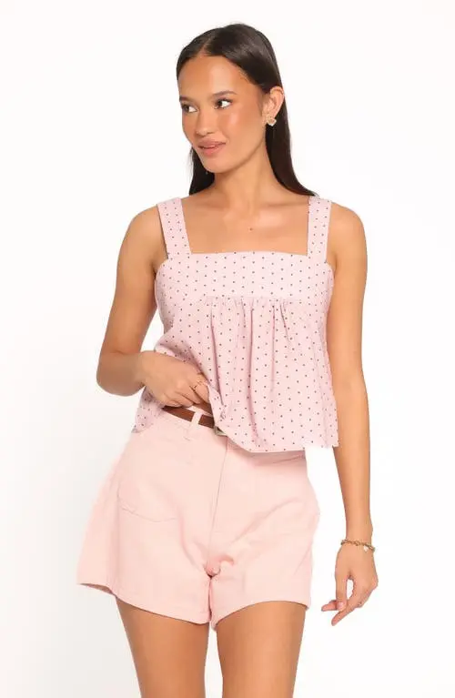 PETAL & PUP Bronti Polka Dot Square Neck Top