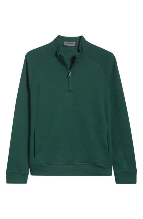 G/fore Dunes Quilted Quarter-zip Pullover - Pine