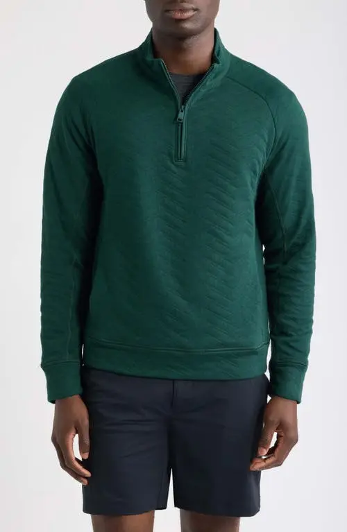 G/fore Dunes Quilted Quarter-zip Pullover - Pine