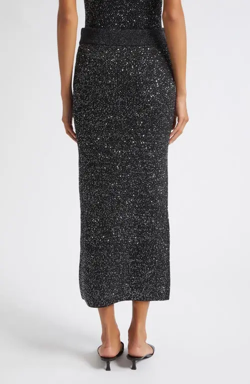 TOCCIN Alisha Sequin Skirt - Onyx